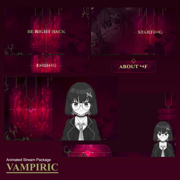 Vampire Vtuber Overlay - Etsy