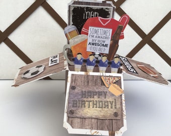 Football Pop up Card | Etsy