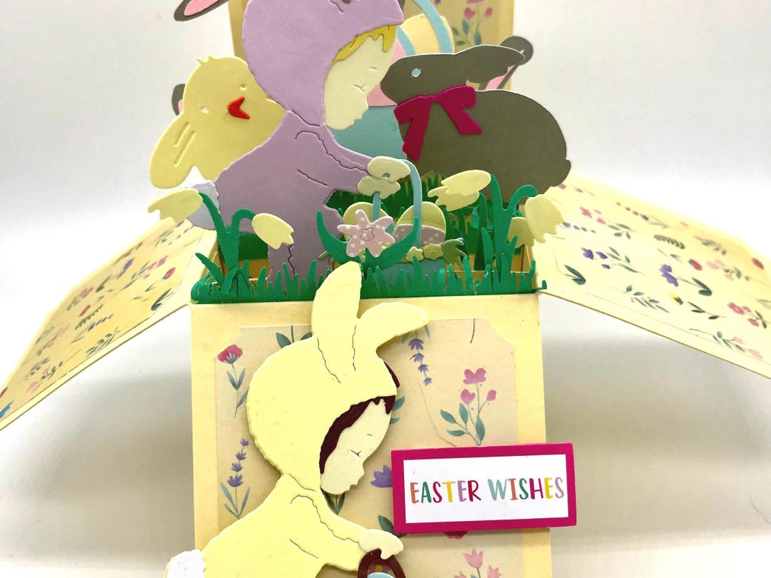 Easter,bunnies,chicks.pop up Card. - Etsy