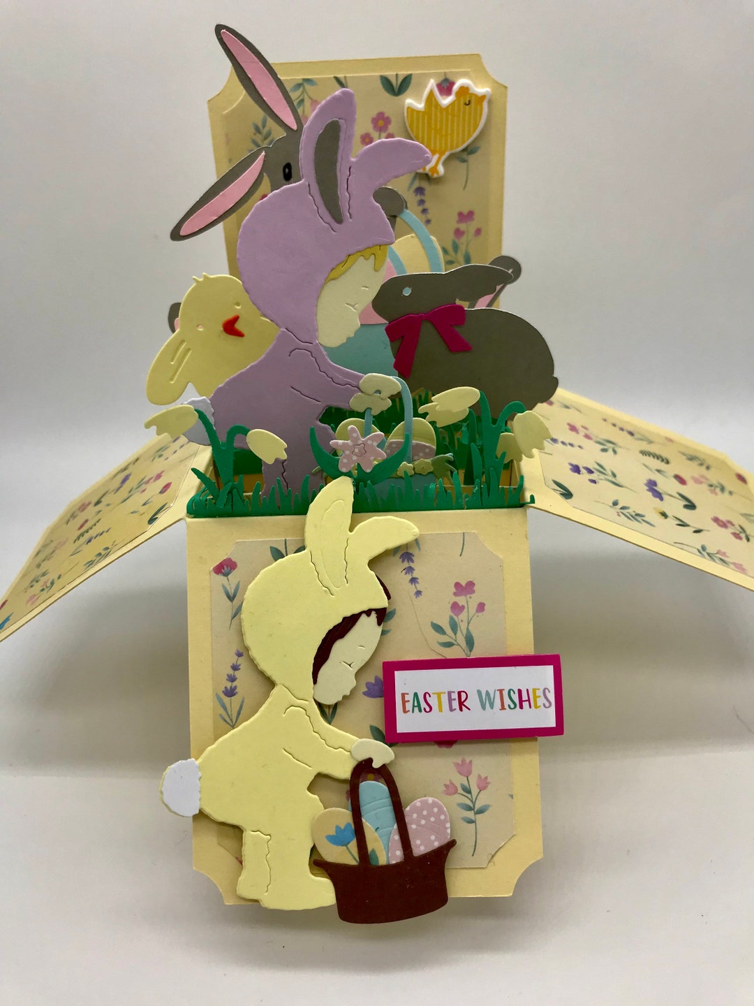 Easter,bunnies,chicks.pop up Card. - Etsy