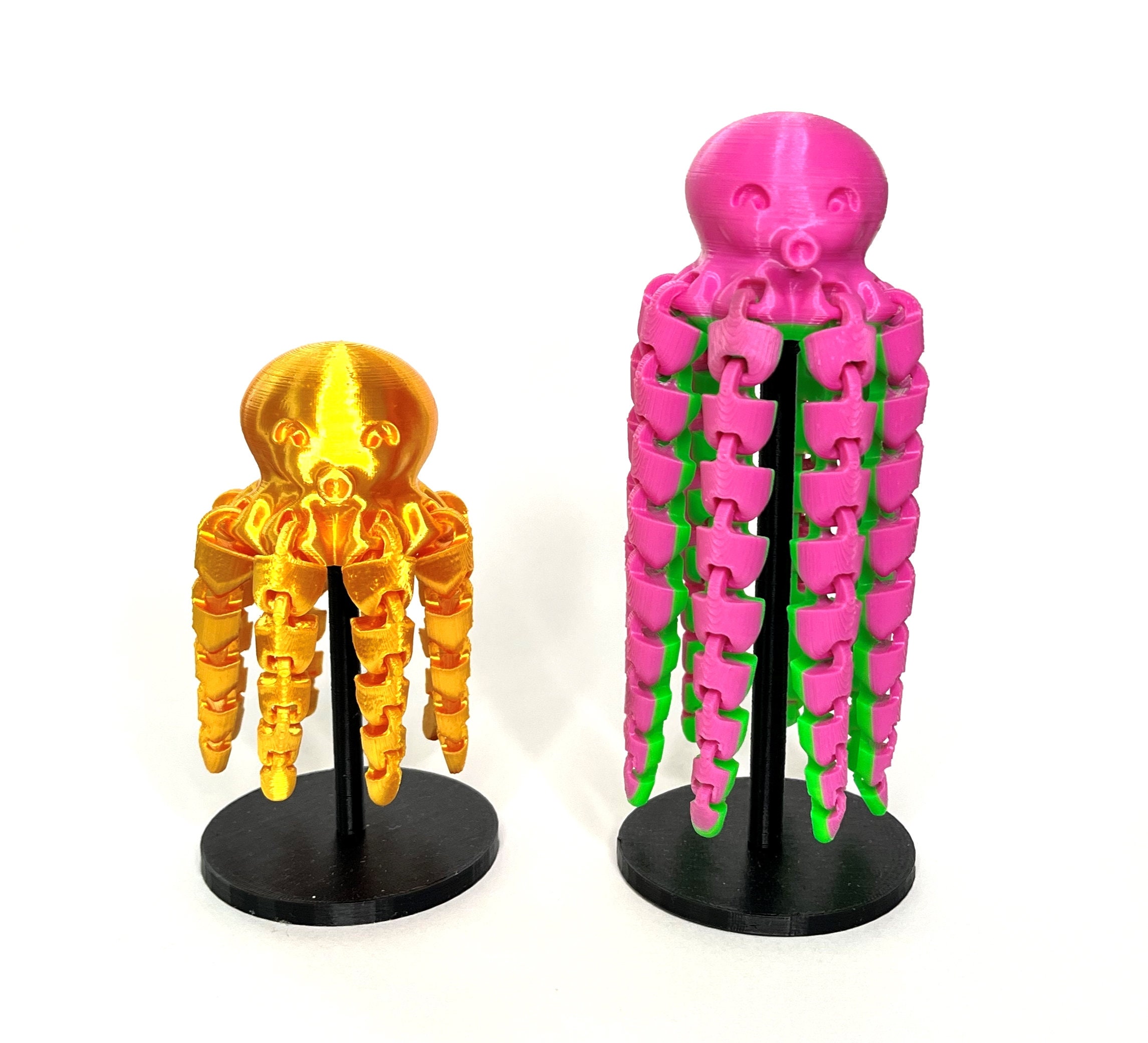 3D Printed Octopus (LONGER LEGS)- Articulated Octopus- Fidget Toy- Desk ...