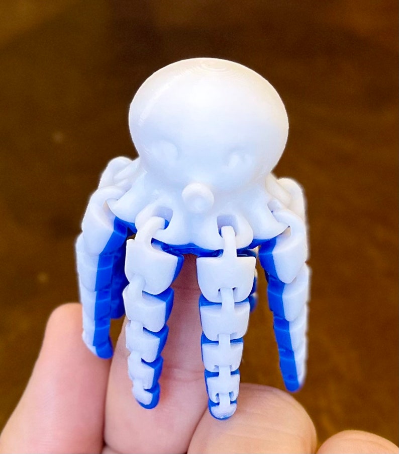 3D Printed Octopus- Articulated Octopus- Fidget Toy- Desk Ornament - Etsy