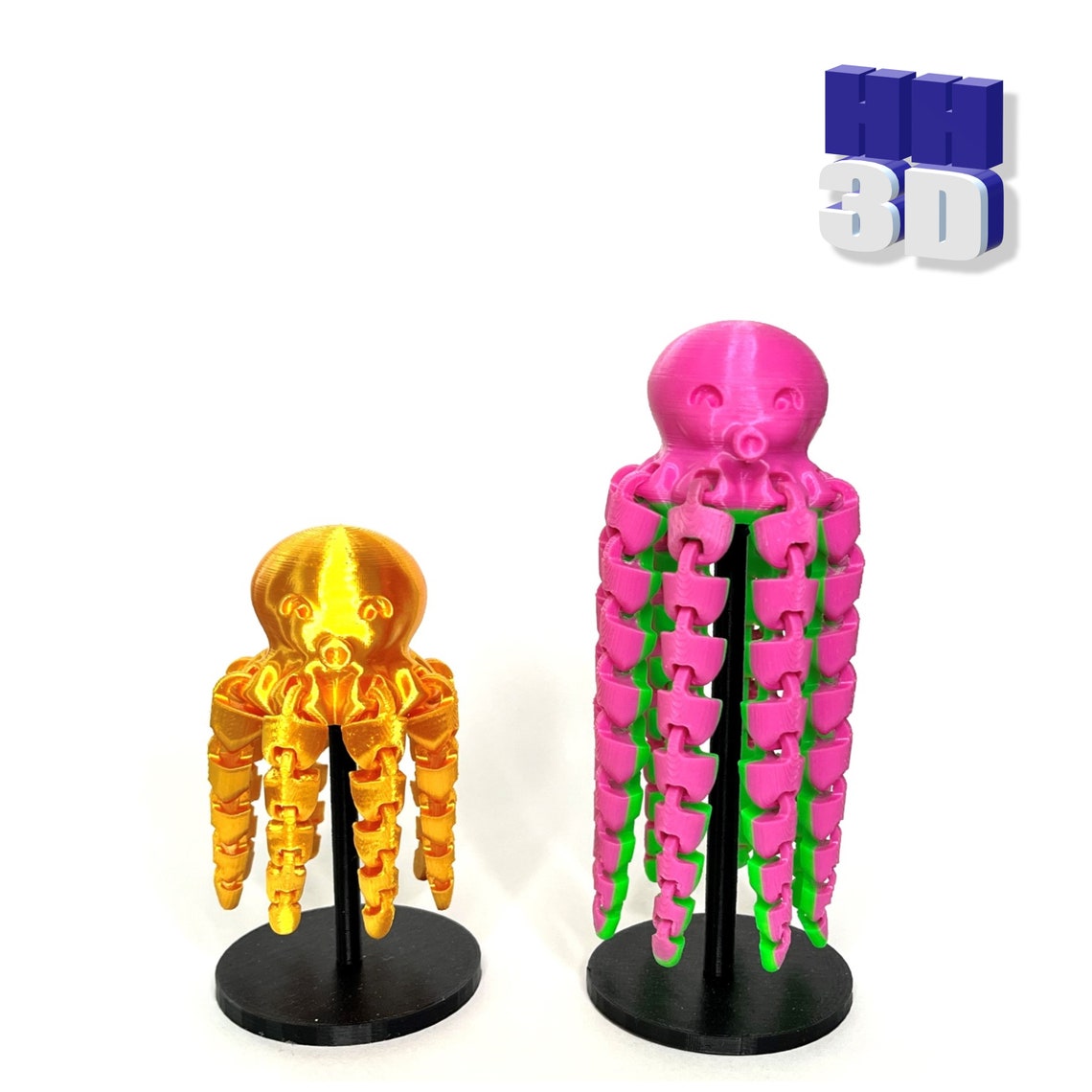 3D Printed Octopus LONGER LEGS Articulated Octopus Fidget - Etsy
