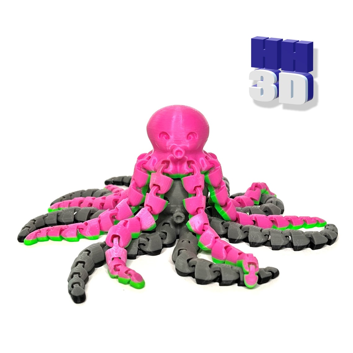 3D Printed Octopus LONGER LEGS Articulated Octopus Fidget - Etsy
