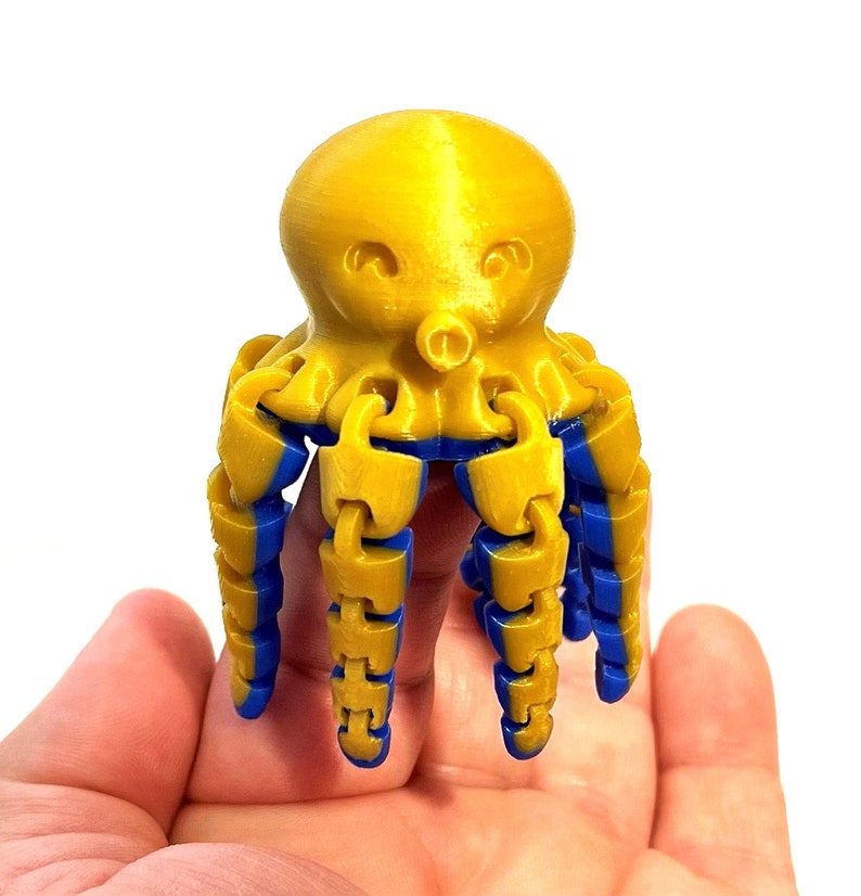 3D Printed Octopus- Articulated Octopus- Fidget Toy- Desk Ornament - Etsy