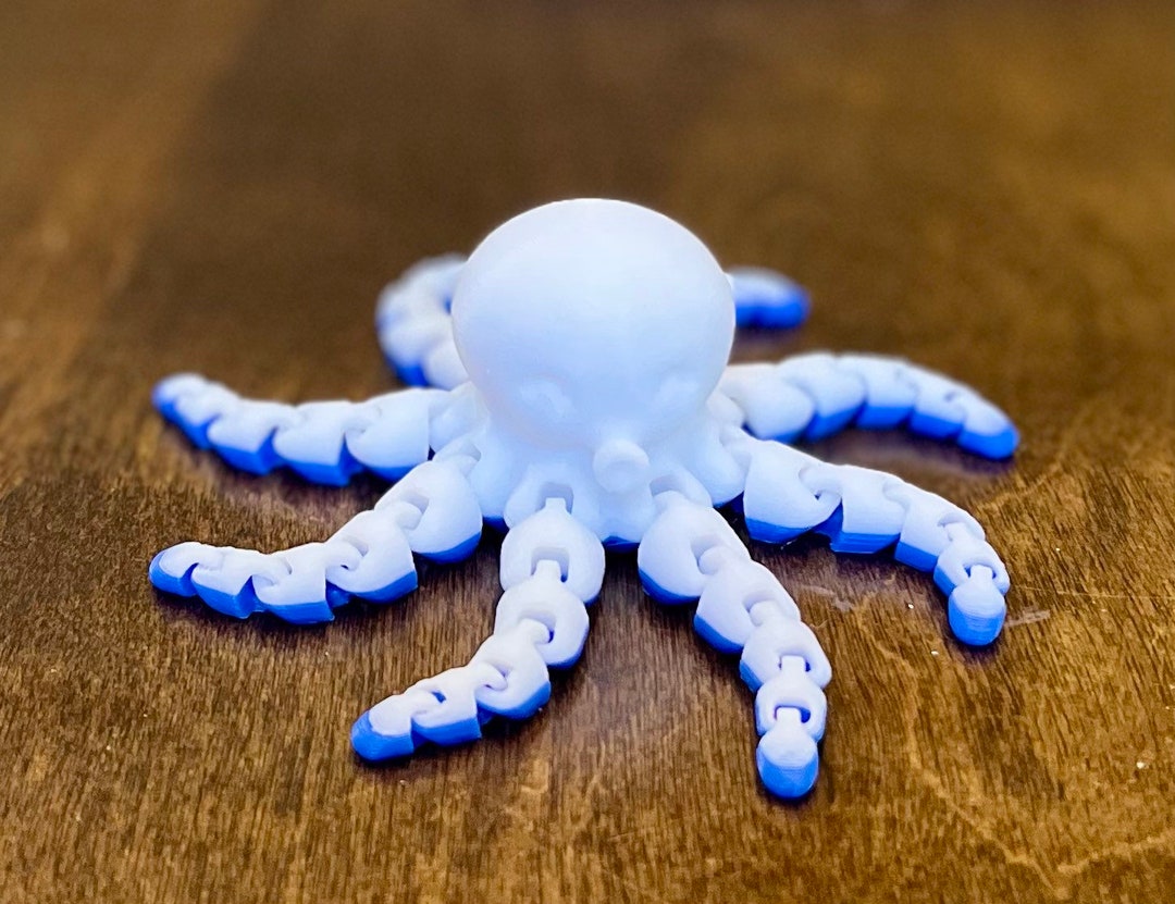 3D Printed Octopus Articulated Octopus Fidget Toy Desk - Etsy