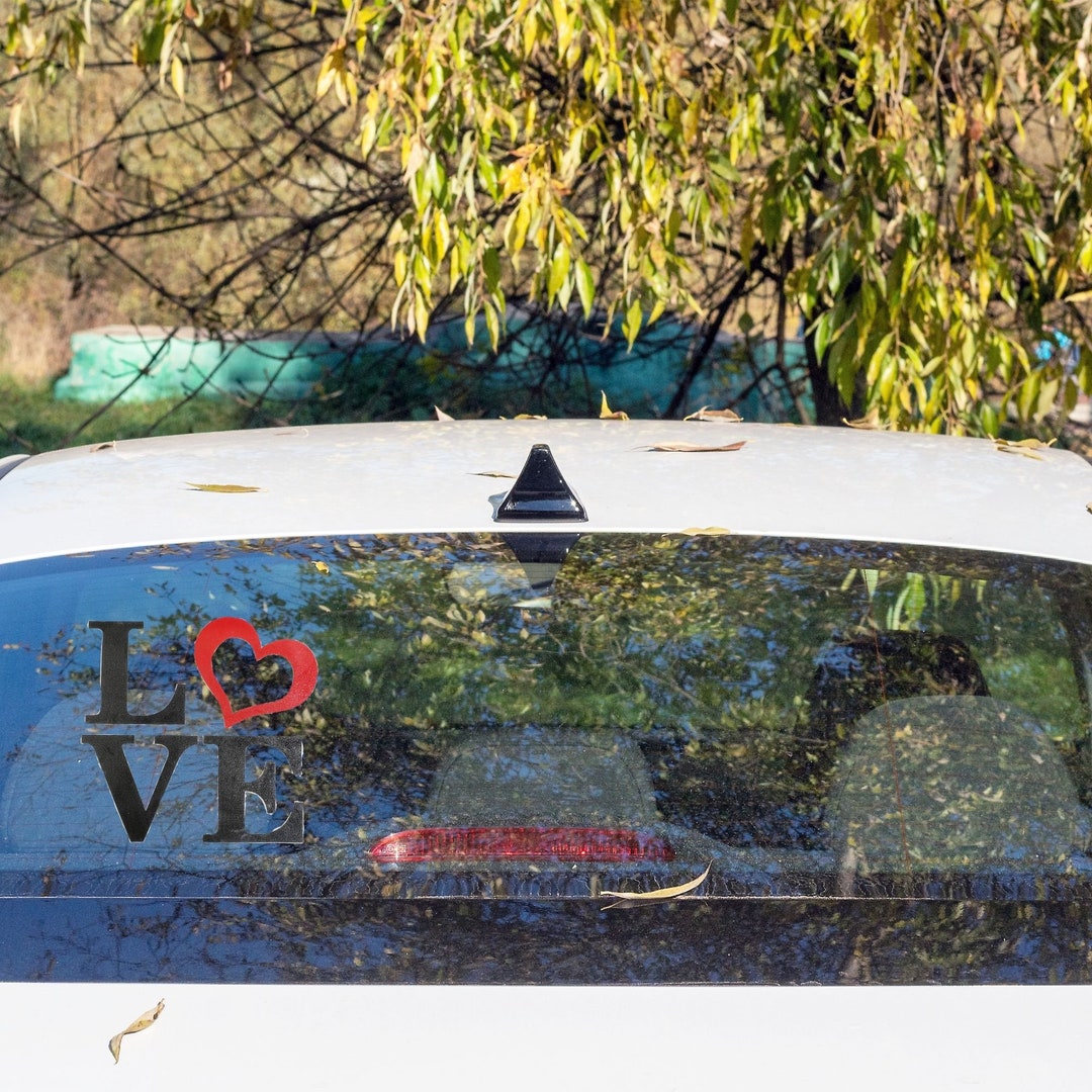 Love With A Heart Custom Vinyl Car Decal Love Car Decal - Etsy