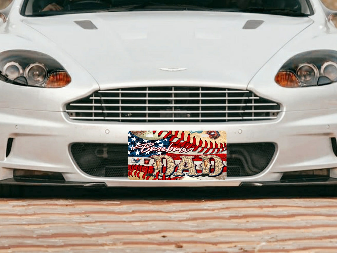Baseball Dad License Plate Png, License Plate, Digital Download ...