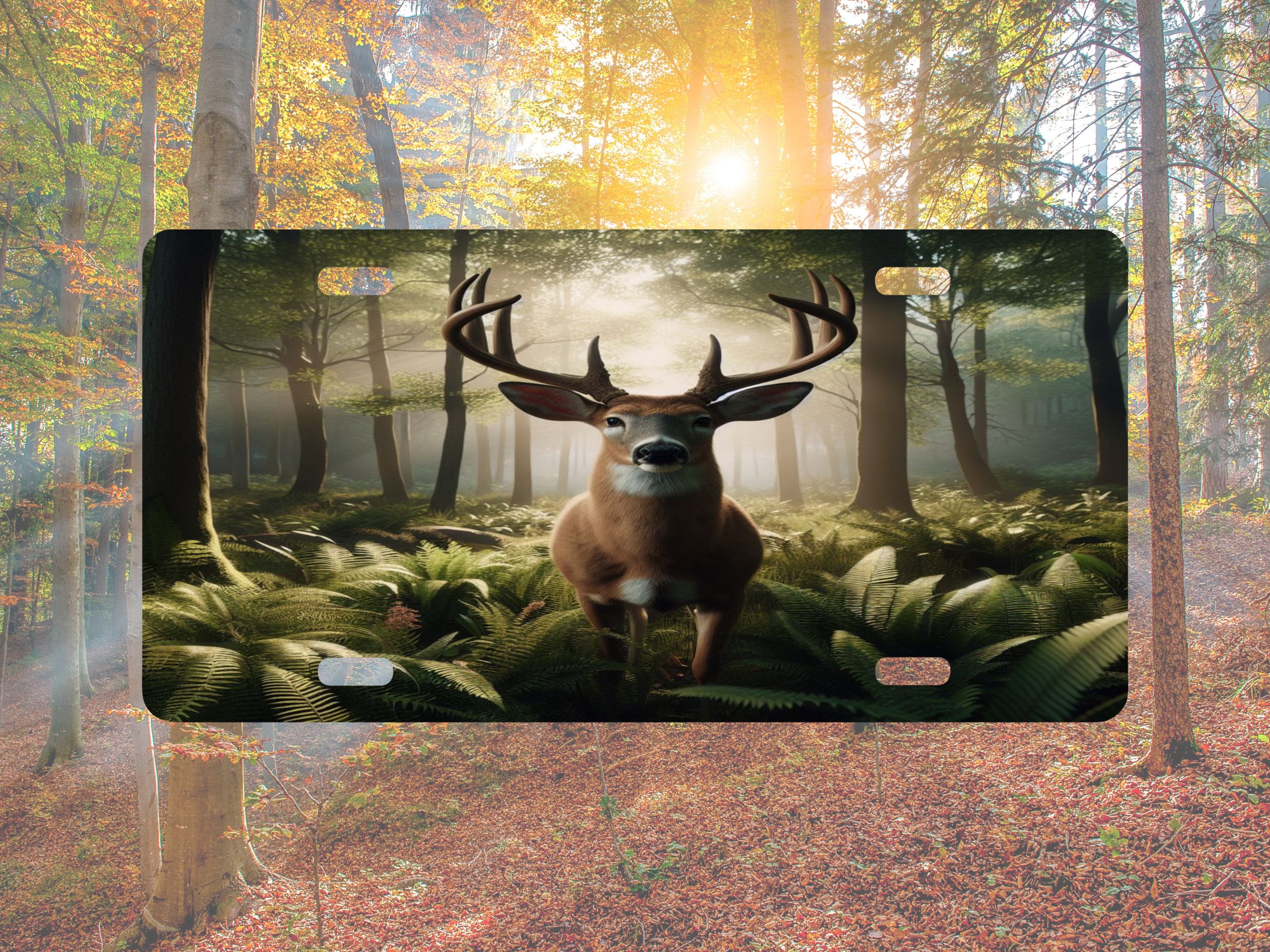 Buck in the Forest, License Plate PNG, Deer Hunting, License Plate PNG ...
