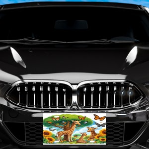 Cute Giraffes License Plate Sublimation Design Digital Download PNG ...