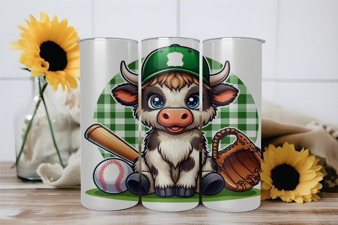 Highland Cow Baseball Tumbler, 20oz Skinny Sublimation Design, Highland ...