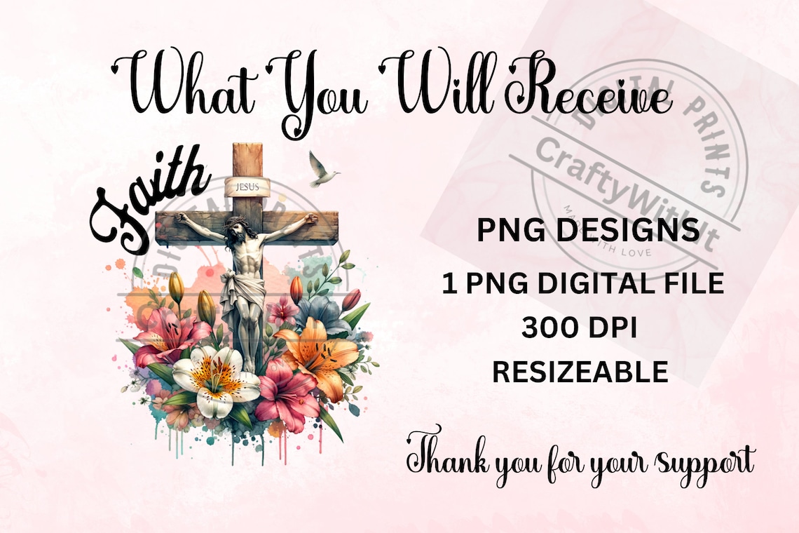 Cross With Jesus, PNG Sublimation Design, Direct to Film Png, Faith Png ...