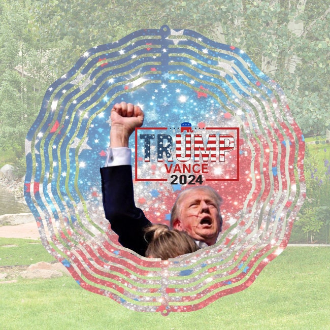 Trump 2024 Wind Spinner Png, 10in Conservative Patriot Wind Spinner ...