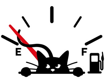 Cat Gas Tank Decal - Etsy