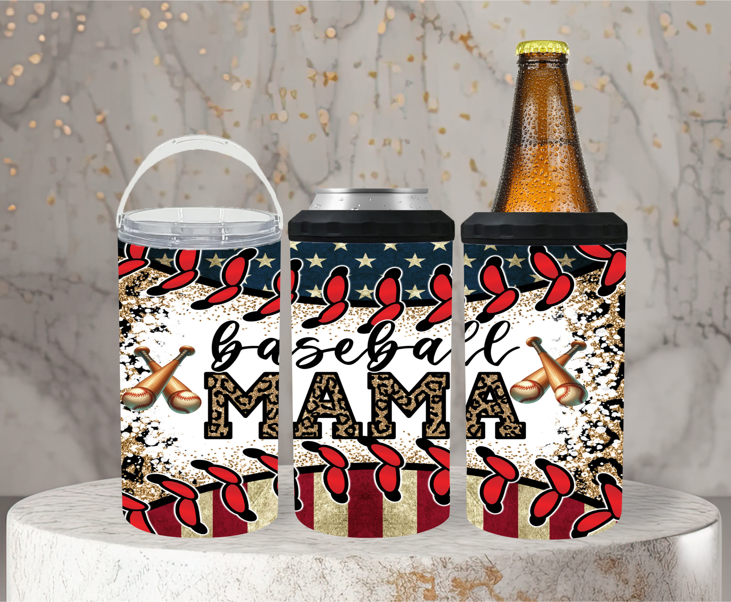 Baseball Mom 16 Oz Digital Download Metal Skinny Can Cooler PNG 16 Oz 4 ...