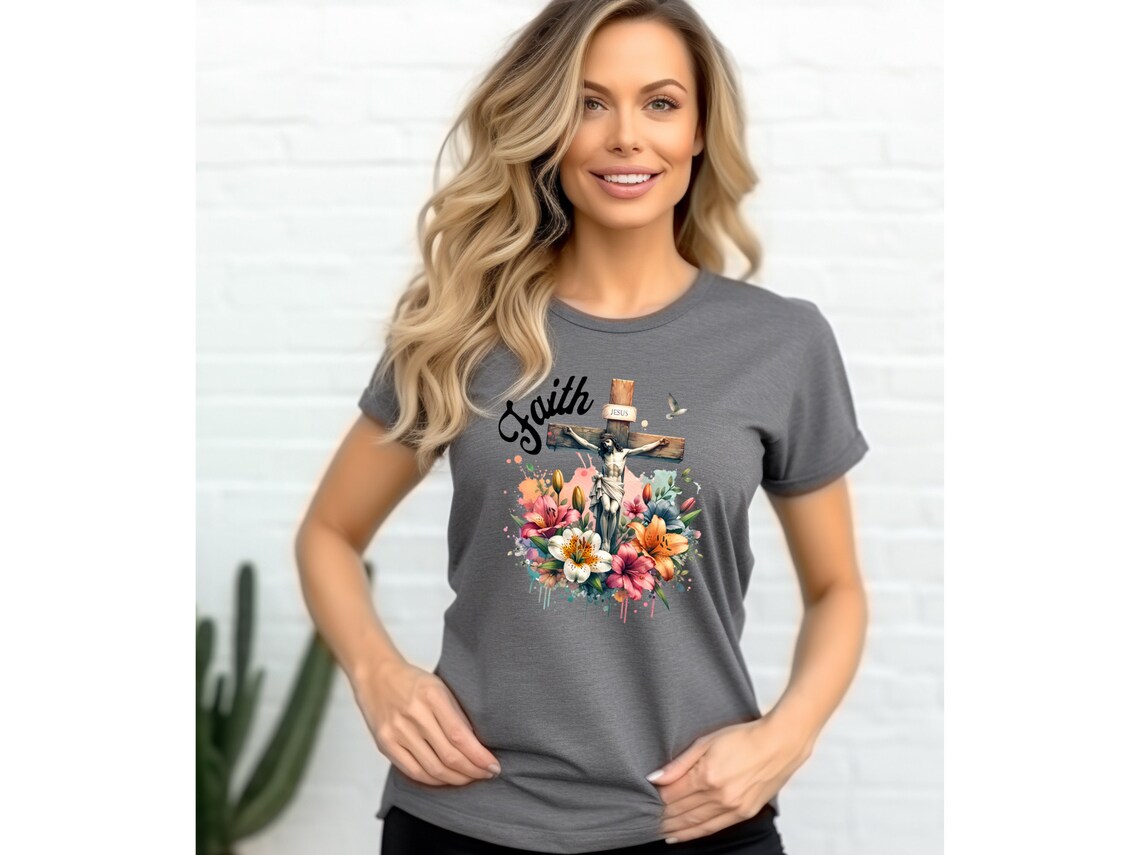 Cross With Jesus, PNG Sublimation Design, Direct to Film Png, Faith Png ...