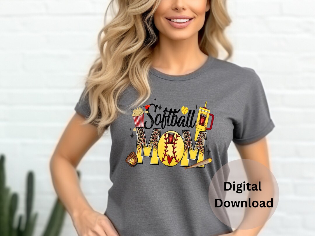 Softball Mom PNG | Softball Clipart | Softball Mama Png | Softball ...