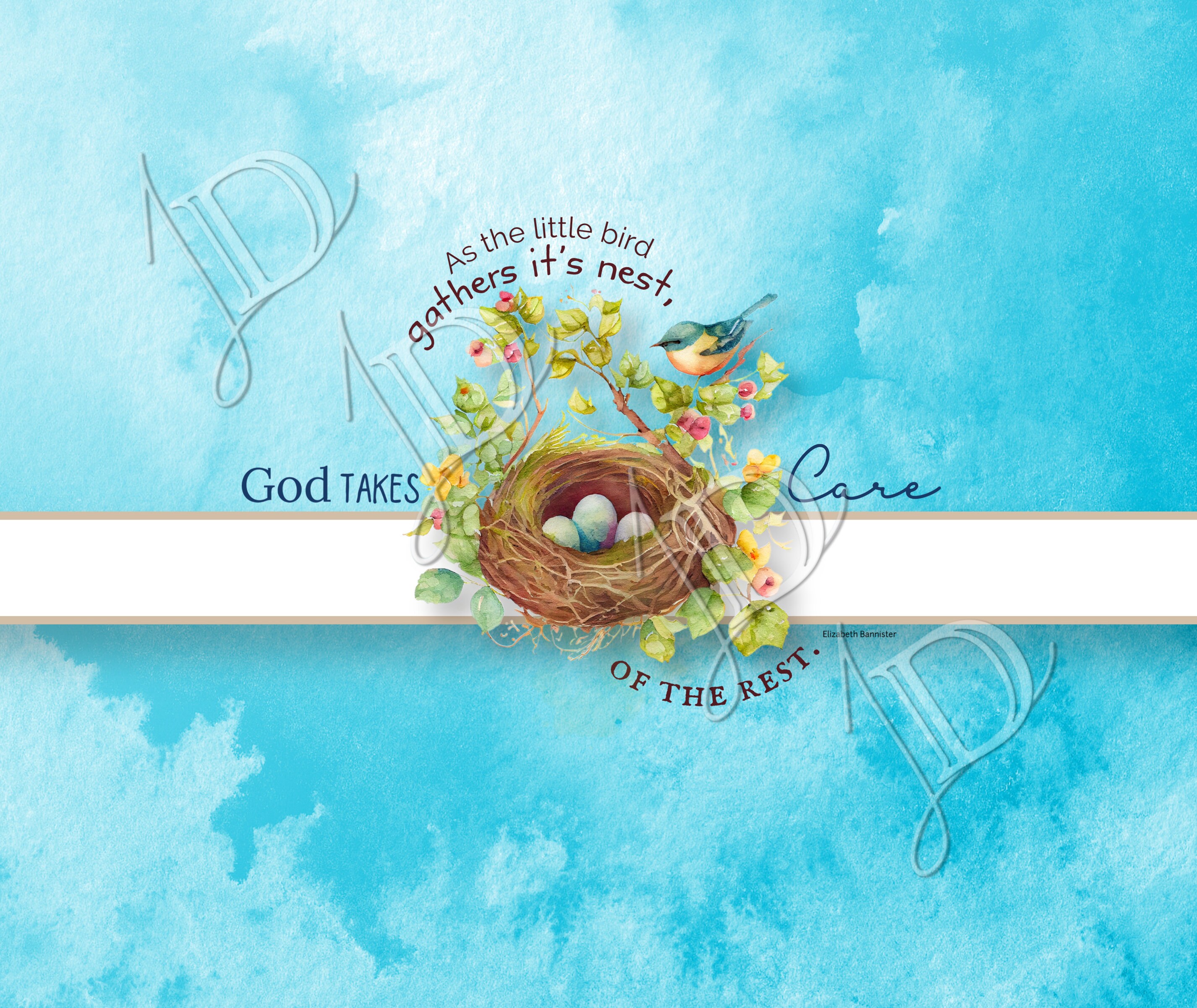 Bird in Nest With Poem DIGITAL Download Computer Christian Mouse Pad ...