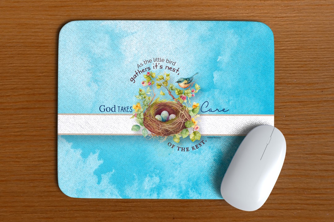 Bird in Nest With Poem DIGITAL Download Computer Christian Mouse Pad ...