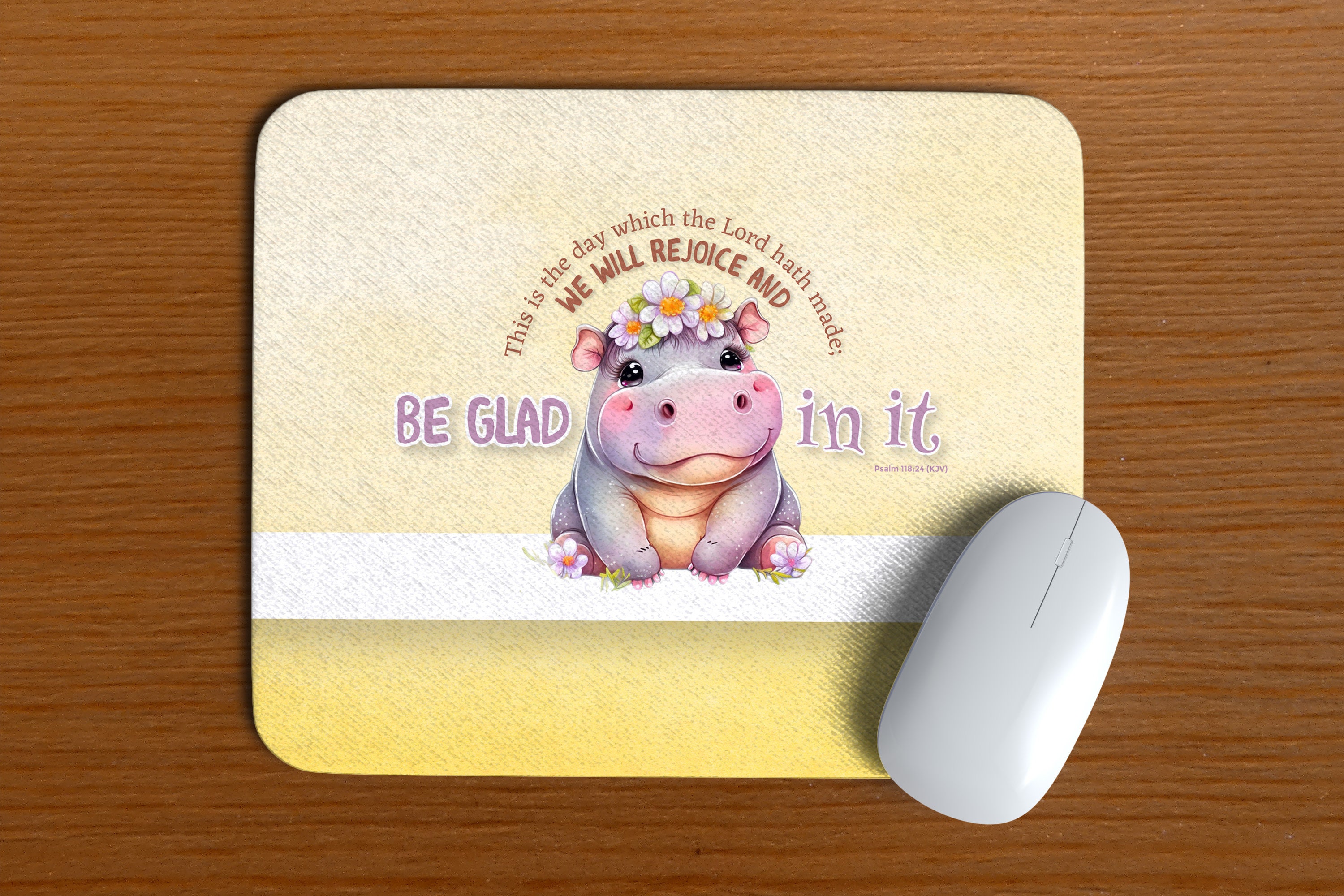 Cute Animal Hippo DIGITAL Download Christian Bible Scripture Computer ...