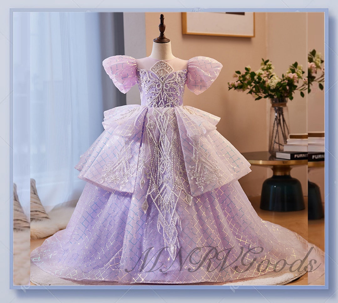 Luxury Purple Pageant Dress Lavender Prom Gown Sparkle - Etsy UK