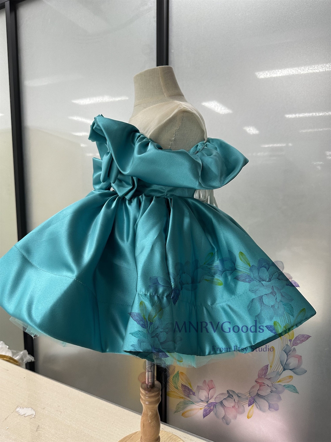 Ready to Ship 3T Peacock Color Flower Girl Dress Toddler Wedding Dress ...