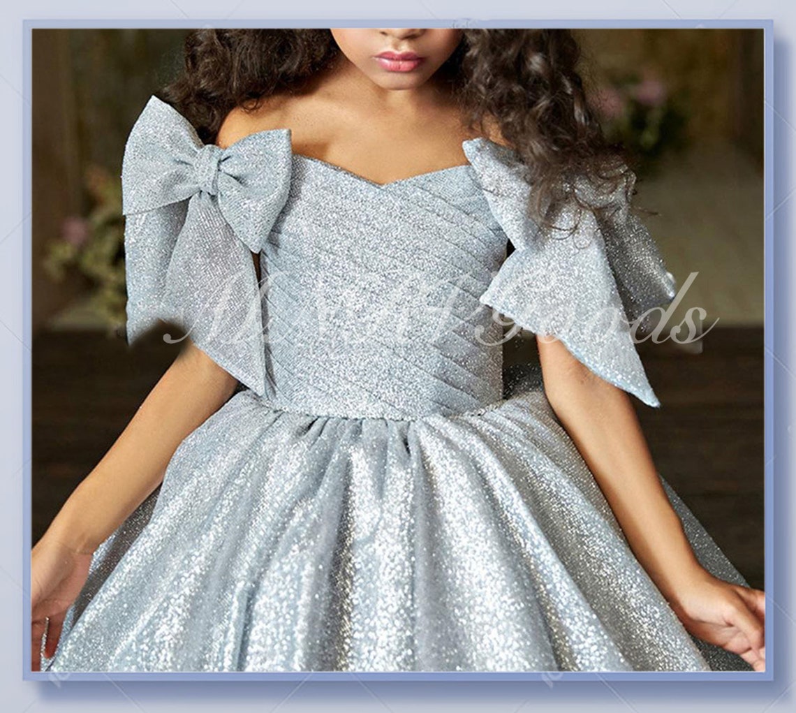 Glamorous Black Toddler Pageant Dress With Bows Sliver Floor - Etsy