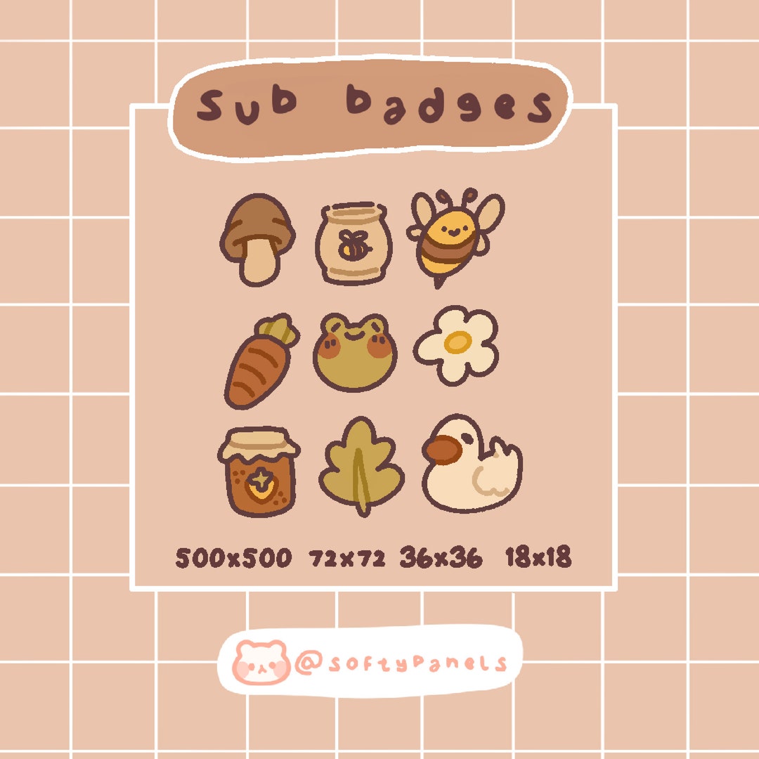 Cottagecore Bitties: for Sub Badges / Twitch Bits / Discord ...