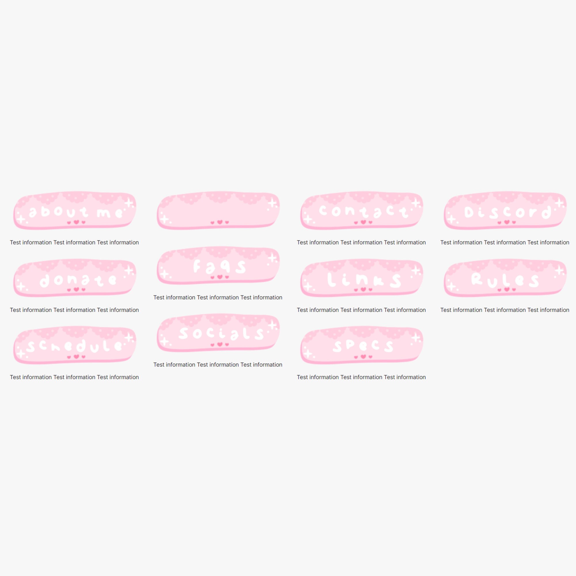 Soft Pink Lace Twitch Stream Panels / Soft / Cute / Lace / Kawaii /pink ...