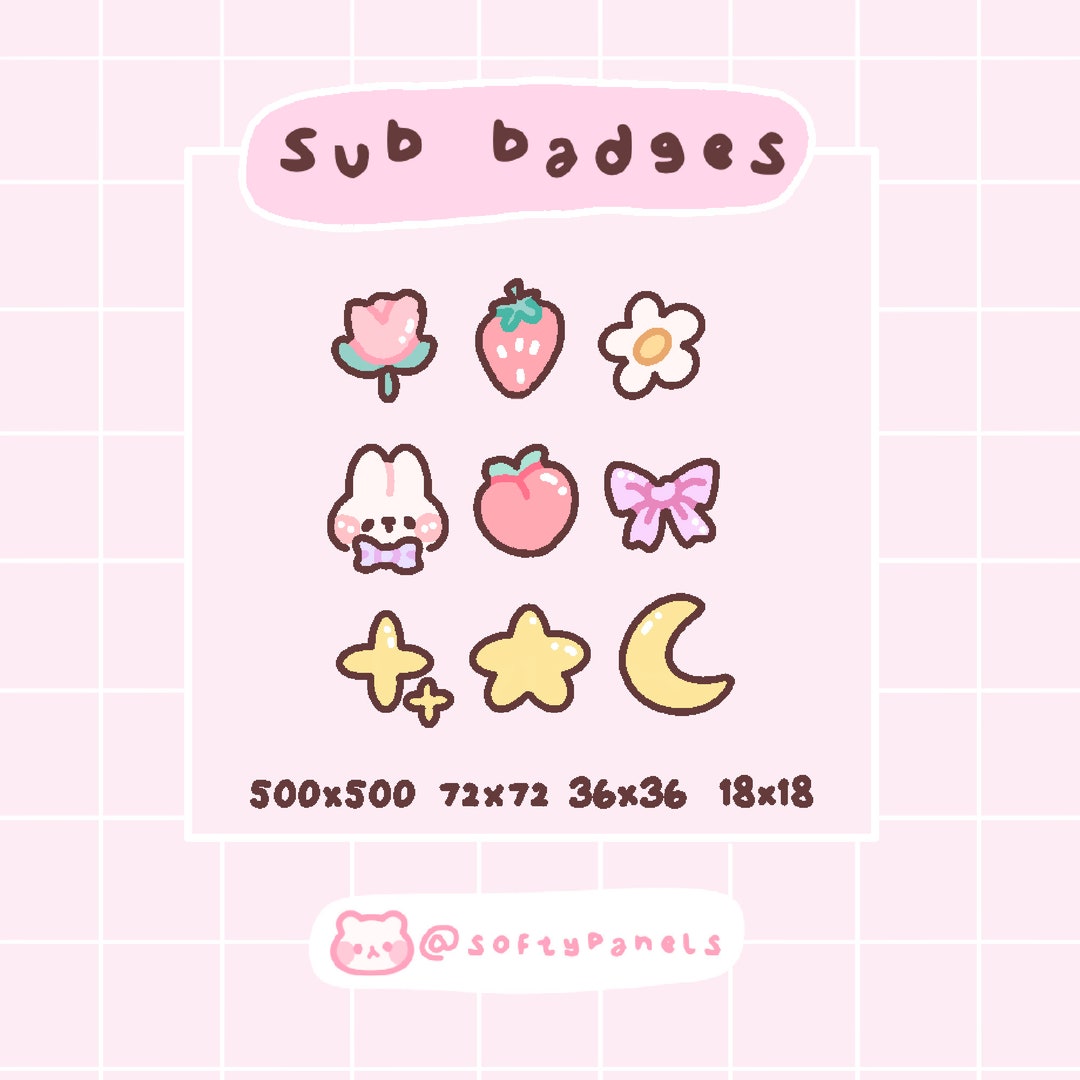 Cutiepie Bitties: for Sub Badges / Twitch Bits / Discord / Cottagecore ...