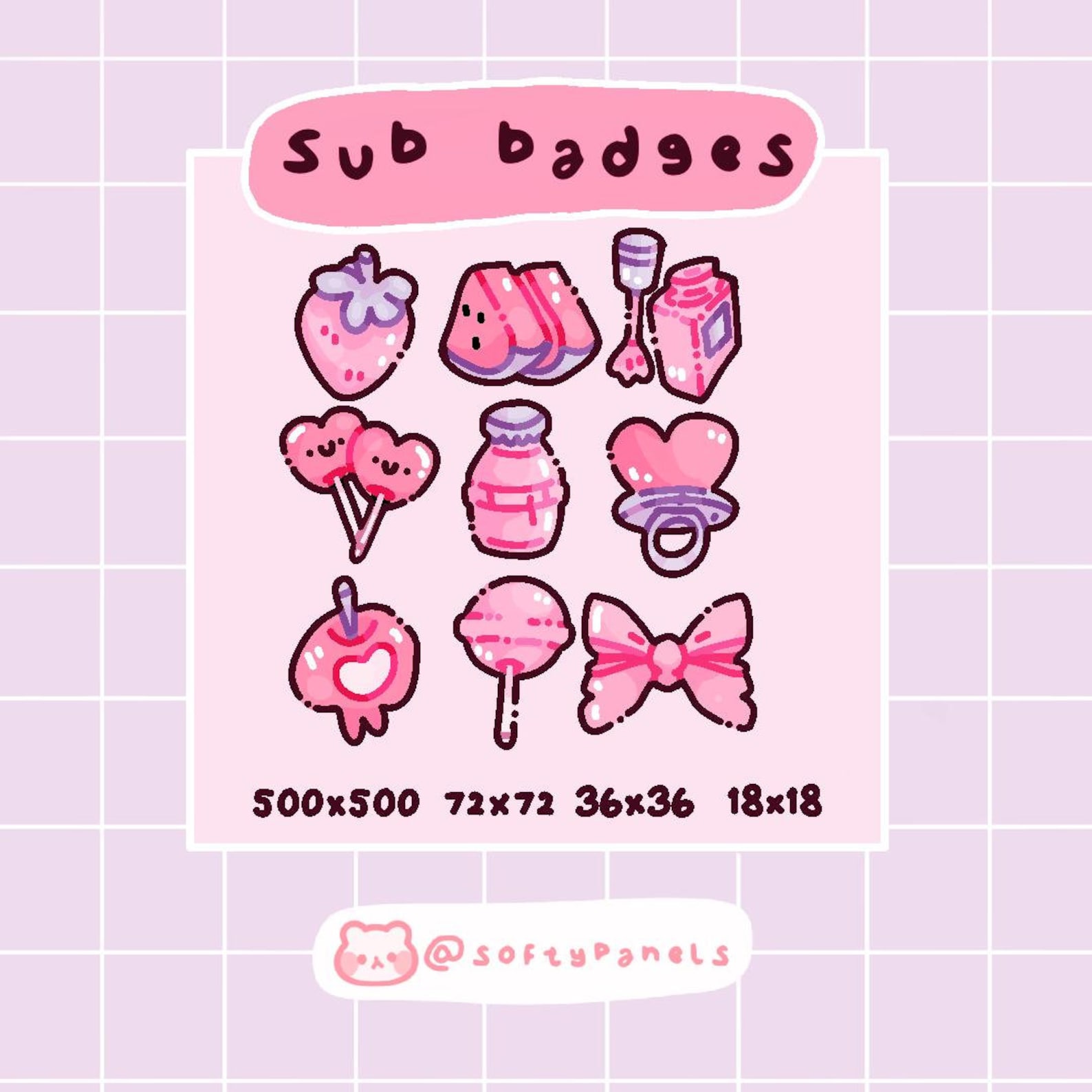 Candypop Bitties: for Sub Badges / Twitch Bits / Discord / Candy Cute ...