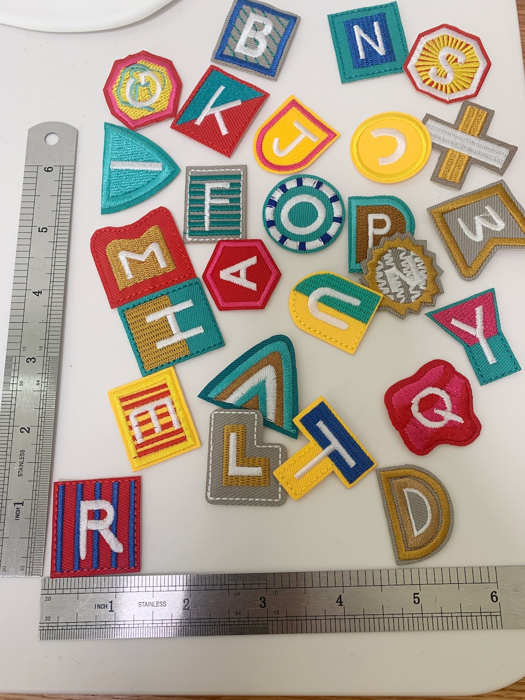 Multi Colour Letter Patch Patches Iron On,sew on Alphabet Embroidery ...