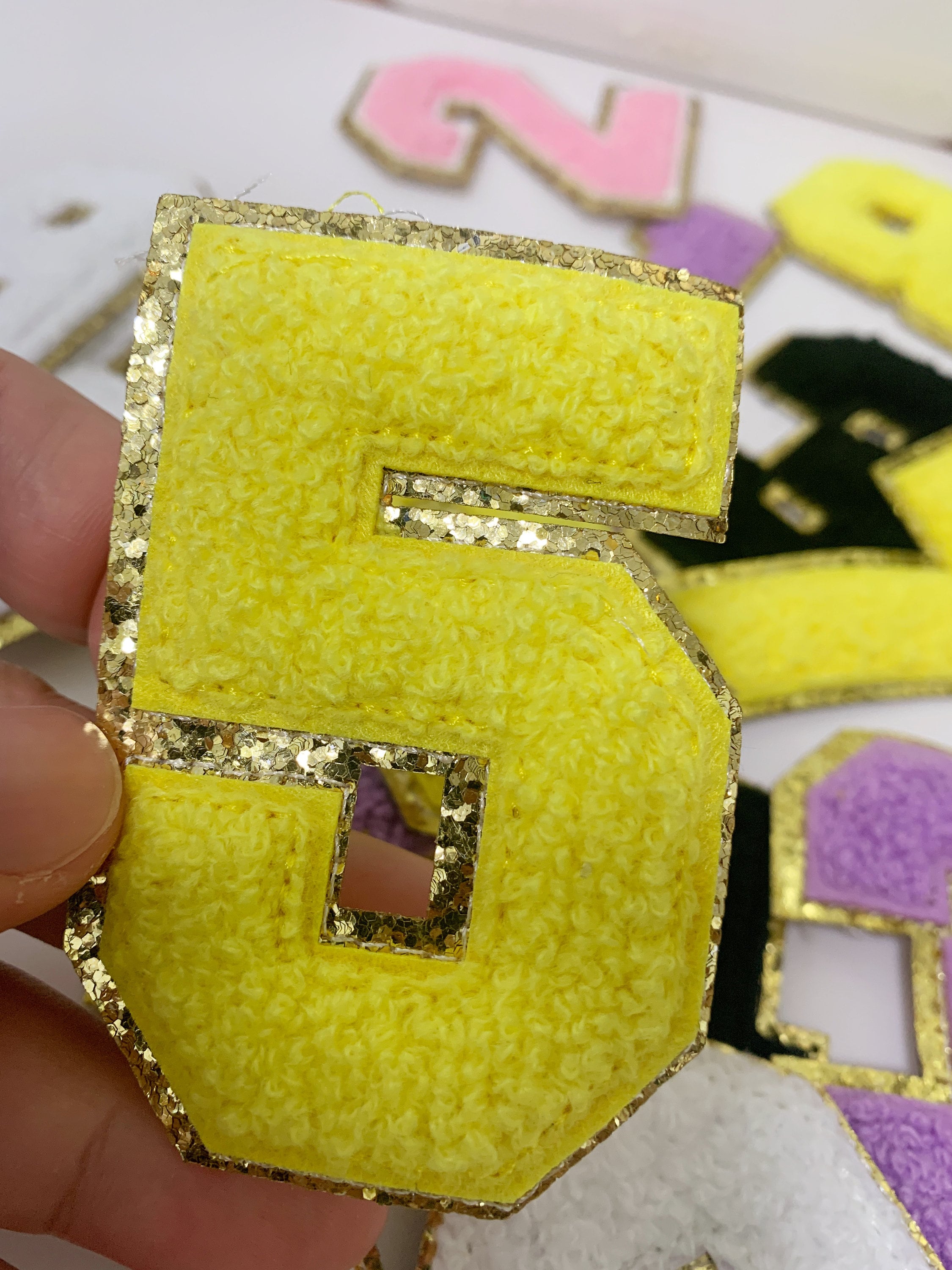 Chenille Number Patch: 3.2" Iron-on Letter for Hats & Jackets - Etsy
