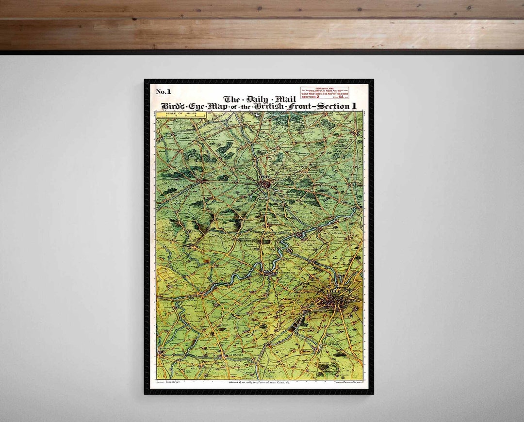 WW1 Western Front Map • Ypres • Giclée Print - Etsy