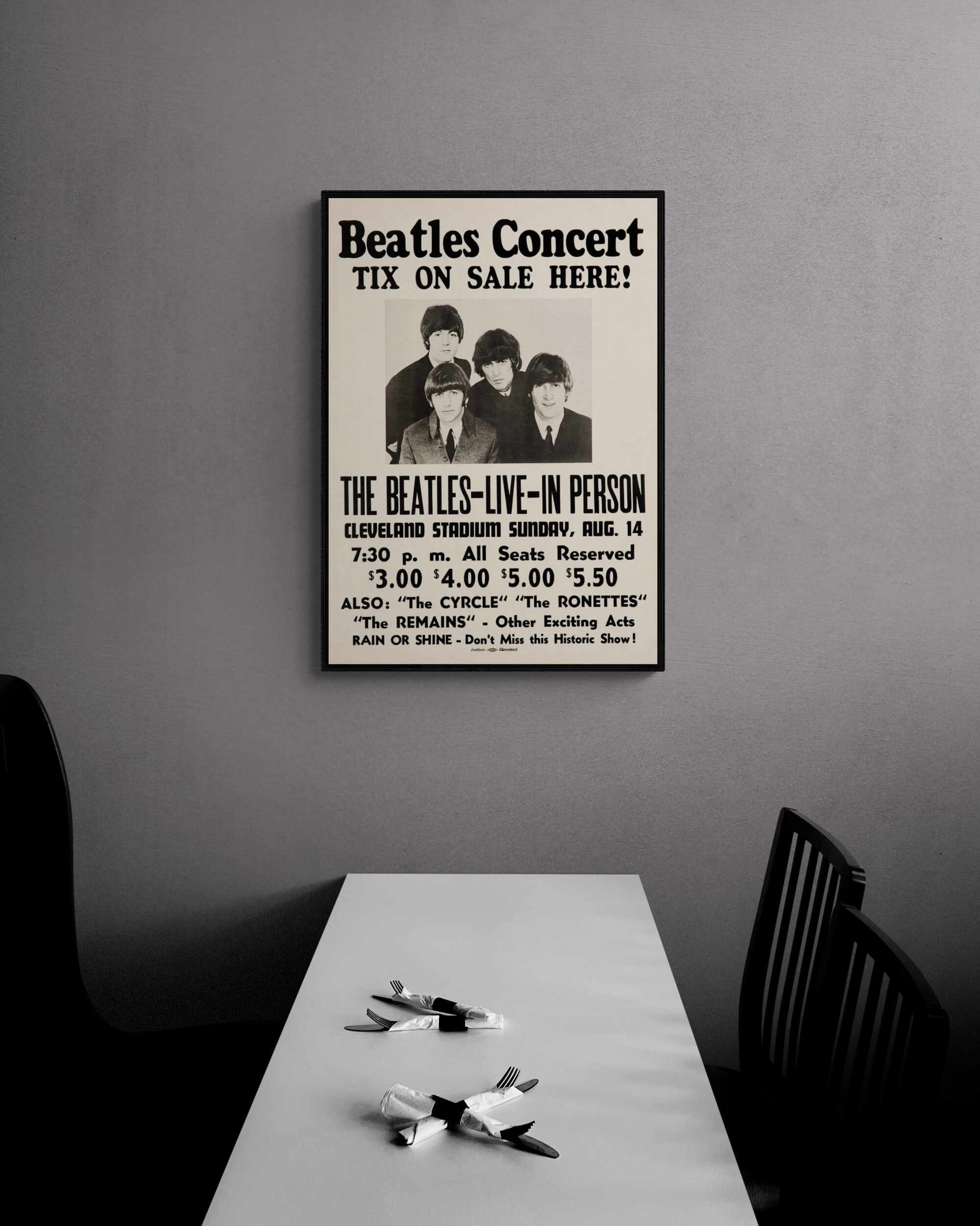 The Beatles Cleveland 1964 giclée Print - Etsy