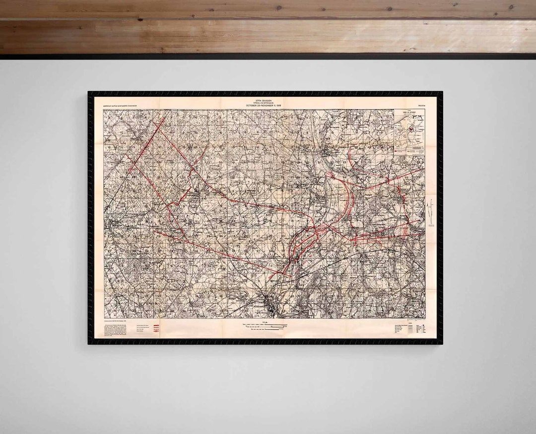 WW1 Western Front Map • 27th Division - Ypres - LYS Offensive • 1918 ...