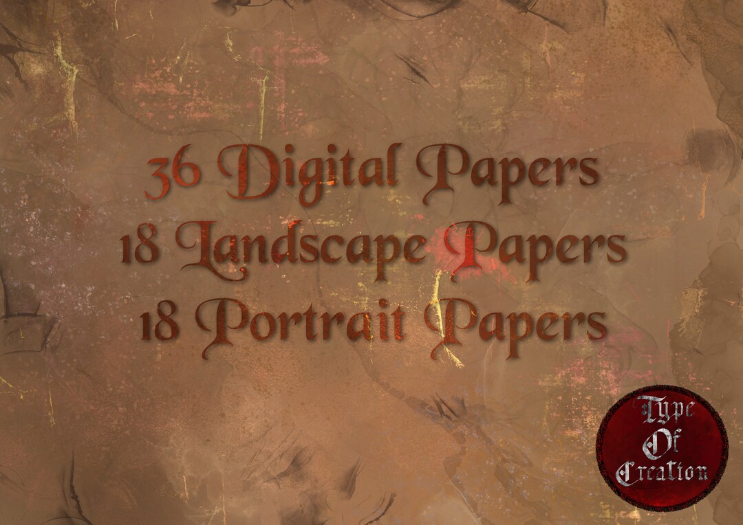 Brown Digital Paper Scrapbooking, Brown Goodnotes Paper, Brown Gothic ...