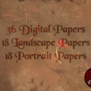 Brown Digital Paper Scrapbooking, Brown Goodnotes Paper, Brown Gothic ...