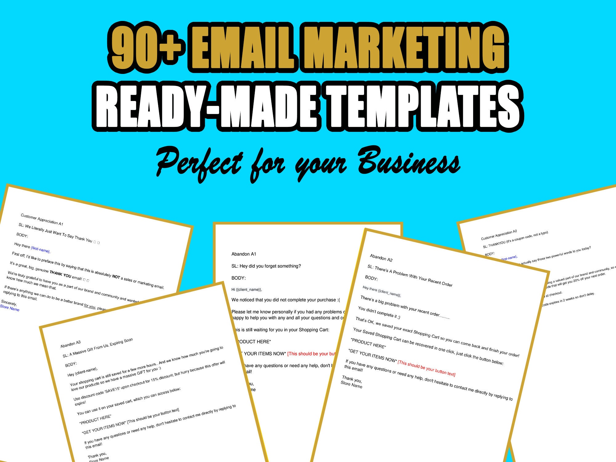 Email Marketing Ready-made Templates, Email Marketing Bundle, Scripted ...