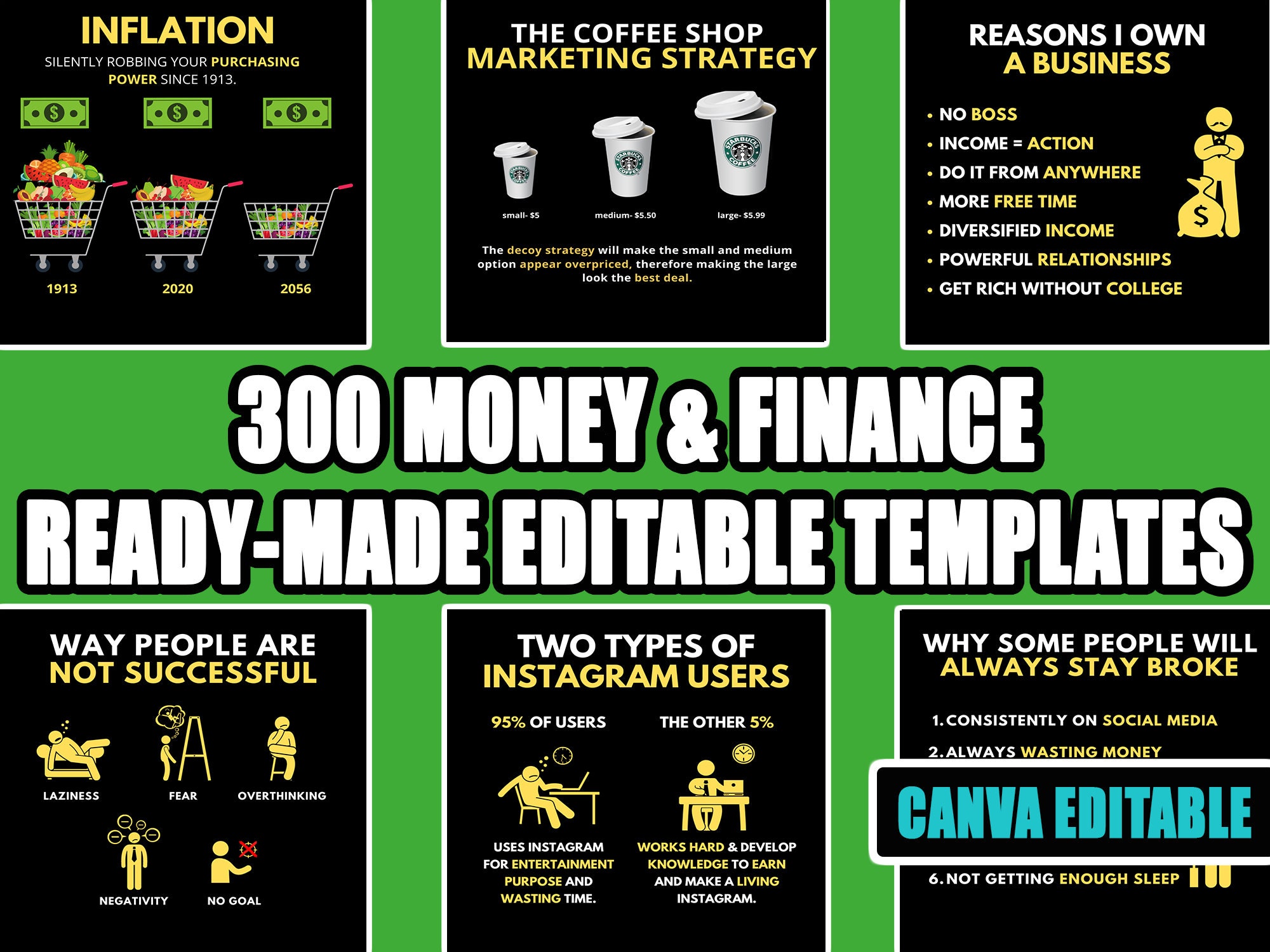 300 Money & Finance Editable Templates, Money Finance Infographics ...
