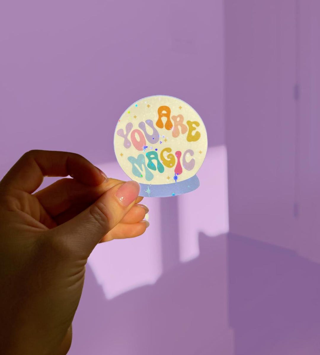 You Are Magic Holographic Sticker: Waterproof Sparkle Globe - Etsy