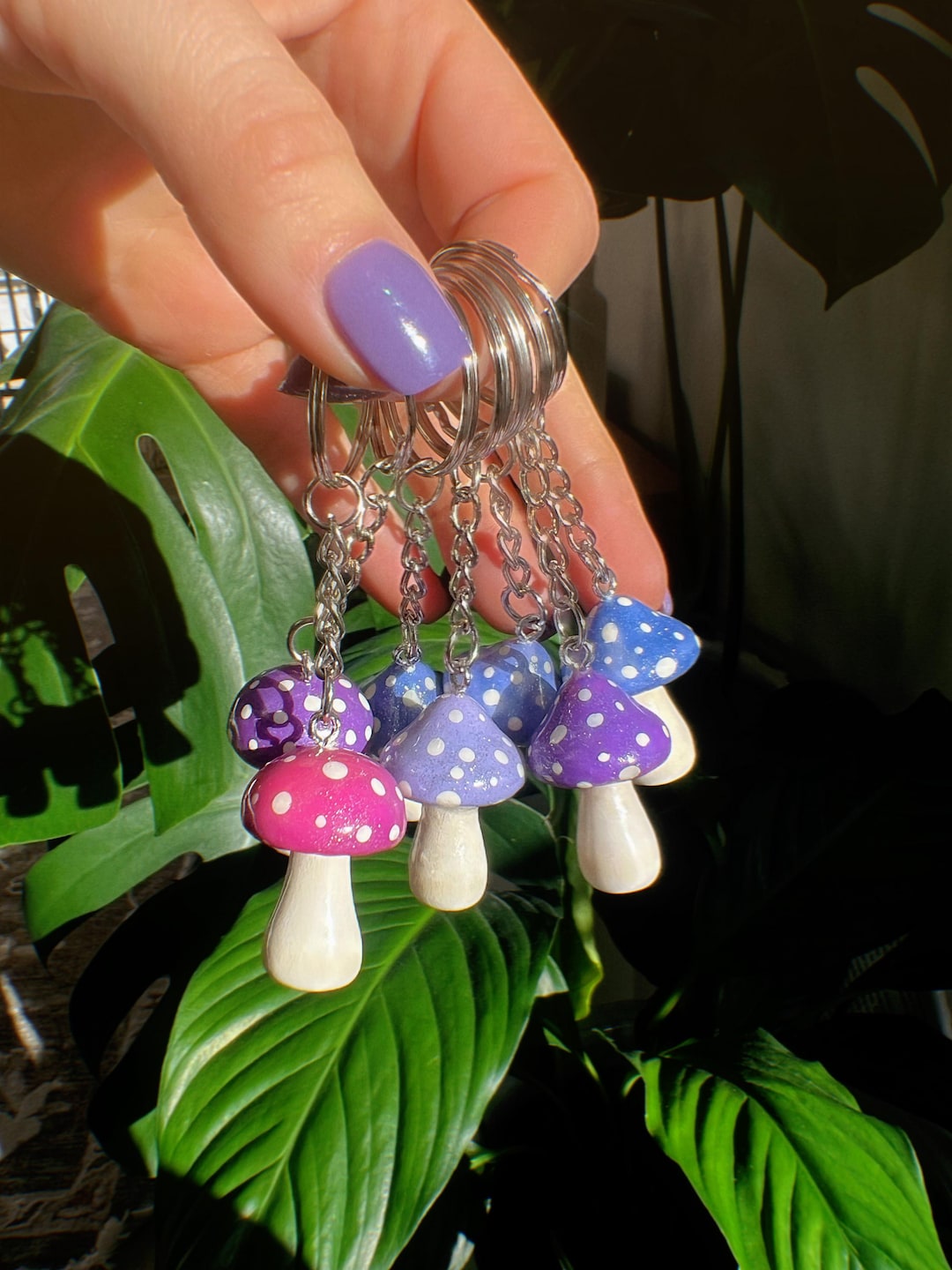 Color Changing Mushroom Keychain, Bag Charm, Mushroom Decor, Gift for ...