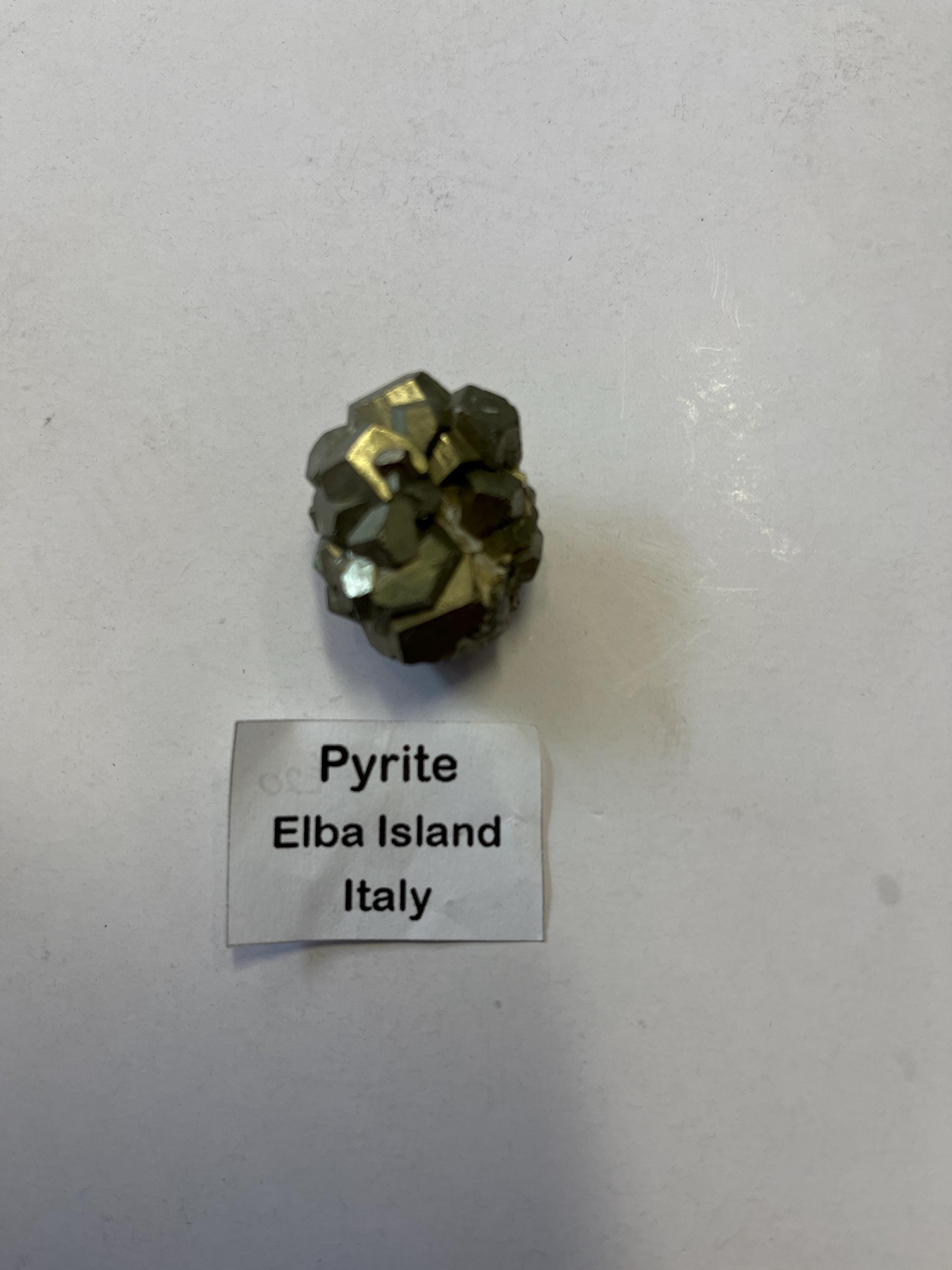 Iron Pyrite Crystal Dodecahedron From Elba Island Italy Stunning Silver ...