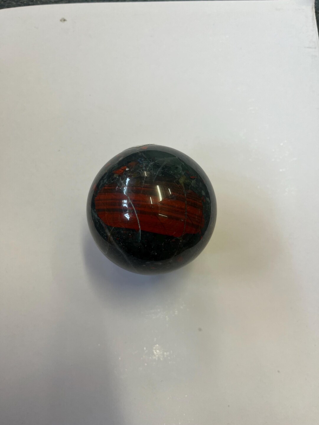 African Dragon Bloodstone Crystal Sphere Polished Red Blood Crystal ...