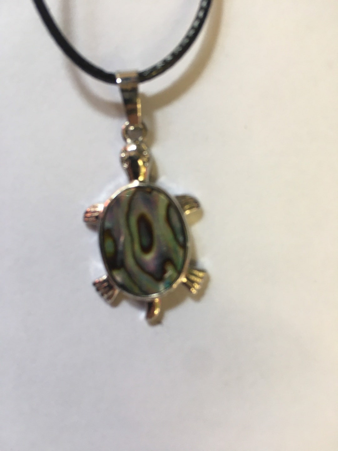 Abalone Shell Turtle Pendant Natural Mother of Pear Polished Necklace ...