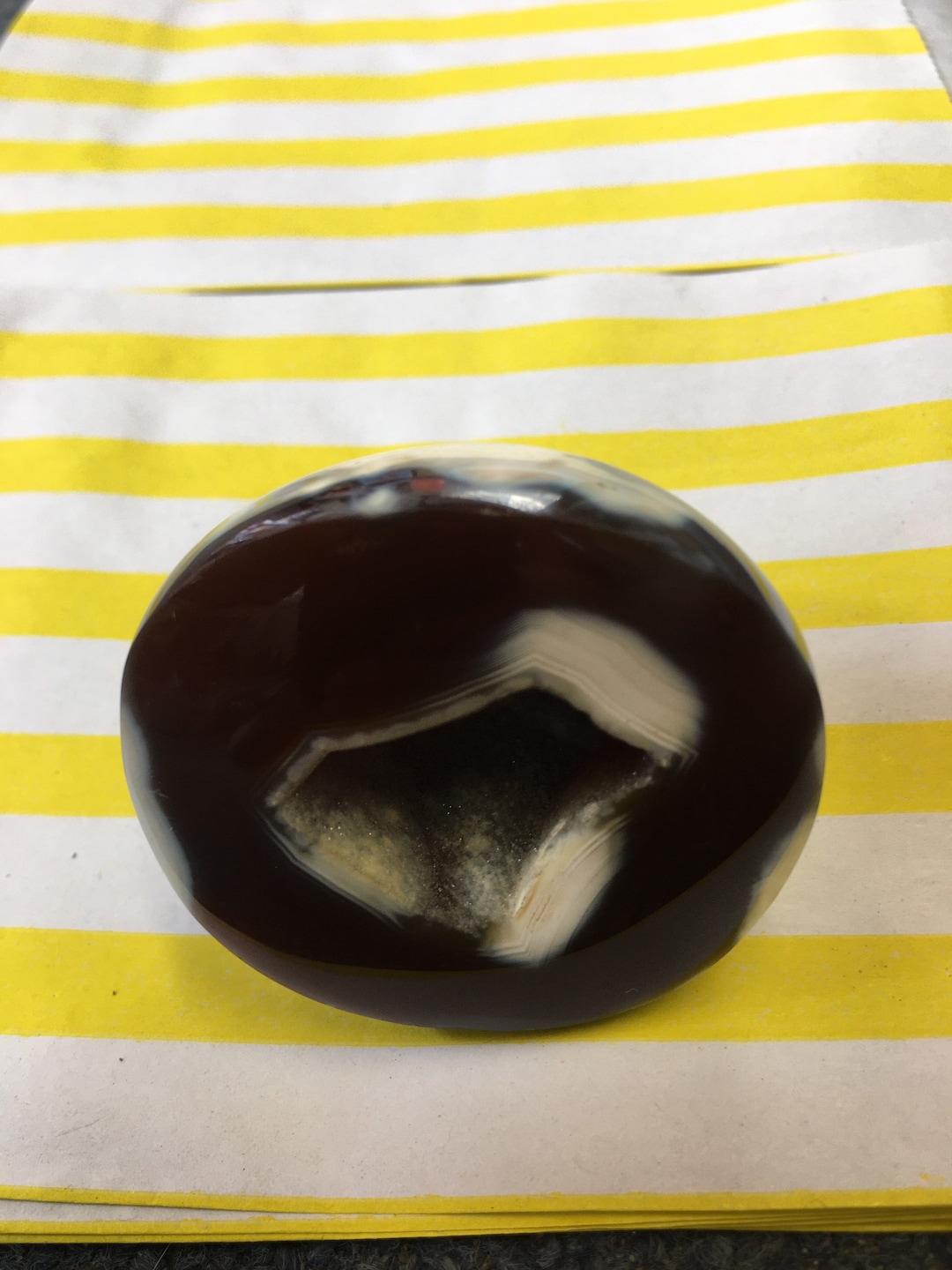 Carnelian Crystal Free Form Dark Brown White Free Standing Crystal ...