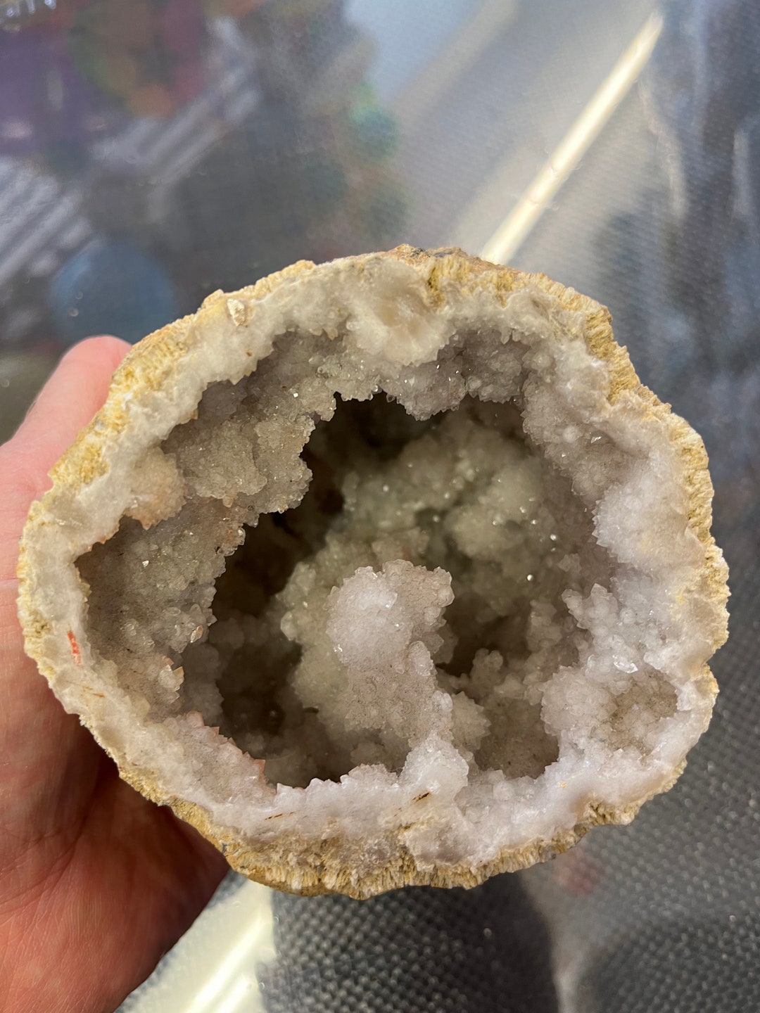 Quartz Crystal Geode Large Geode Rock Crystal Mineral Healing Natural ...