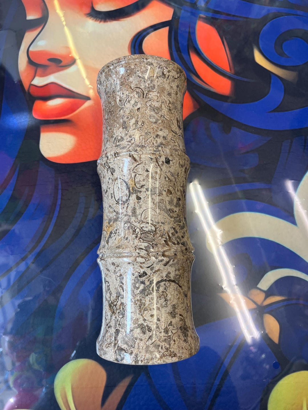 Fossil Stone Polished Vase Fossilised Matter Stone Natural Patterns ...