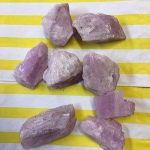 Kunzite Crystal Natural Pink Raw Stone Healing Mineral Gemmy Stone - Etsy