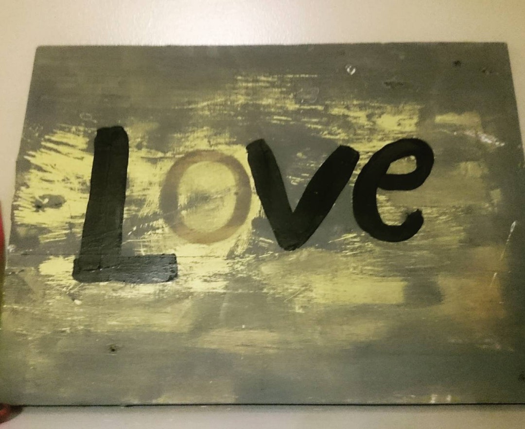 Custom Love Sign, Love Painting on Wood, Hand Painted Love Sign, - Etsy